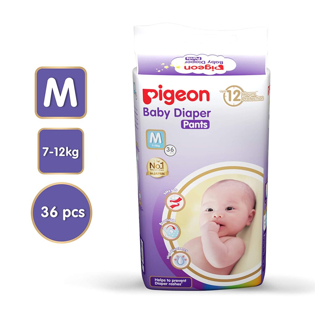 Pigeon Ultra Premium Medium Size Baby Diaper Pants - 36 Pieces ...